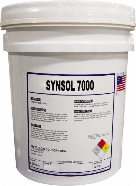 Metalloid - Cutting Fluid: Metalloid SYNSOL 7000, Liquid, 5 gal Pail ...