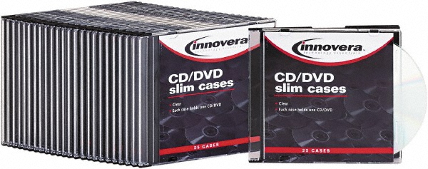 innovera - Pack of (25), 4-7/8" Wide x 1/4" Deep x 5-5/8" High, CD/DVD ...
