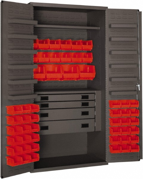 Durham - 2 Shelf 52 Bin Storage Cabinet - 47057567 - MSC Industrial Supply