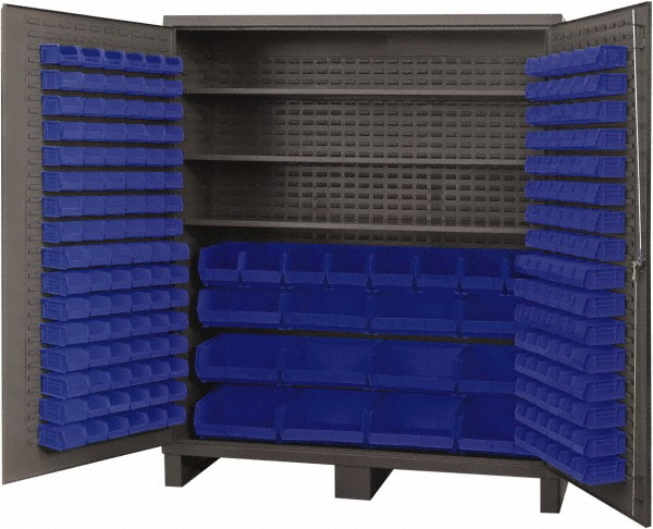 Durham - Steel Bin & Shelf Cabinet: 72" Wide, 24" Deep, 84" High | MSC ...