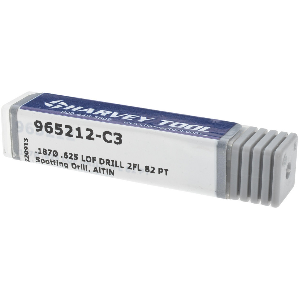 Harvey Tool - Spotting Drill: 3/16" Dia, 82 deg, 2" OAL, Solid Carbide ...