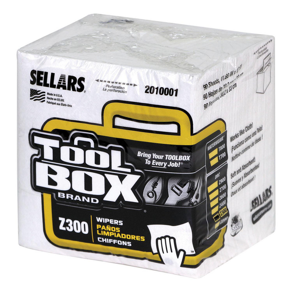 Sellars - TOOLBOX Z300 Wipers: Dry, Quarterfold, 13" x 11.875", White ...
