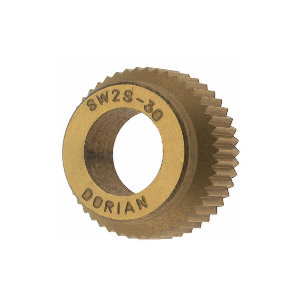 Dorian Tool - Standard Knurl Wheel: 1/2" Dia, 90 ° Tooth Angle, 30 TPI ...