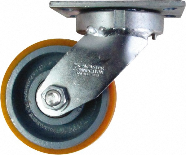 Caster Connection - Swivel Top Plate Caster: Polyurethane on Iron, 6 ...