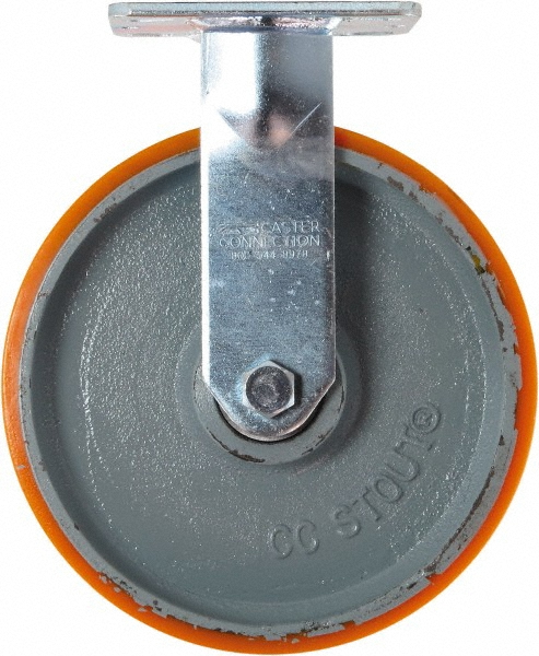 Caster Connection - Rigid Top Plate Caster: Polyurethane on Iron, 8 ...