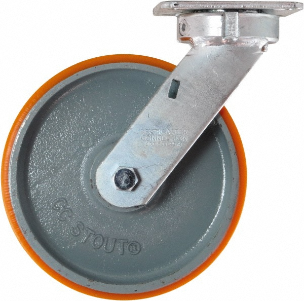Caster Connection - Swivel Top Plate Caster: Polyurethane on Iron, 8 ...