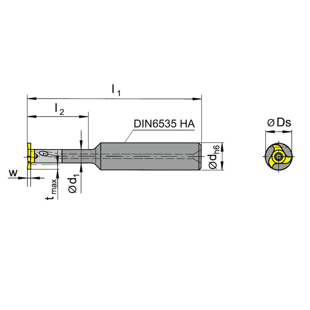 HORN - Replaceable Tip Milling Shanks: Shank Type: Cylindrical; Shank ...