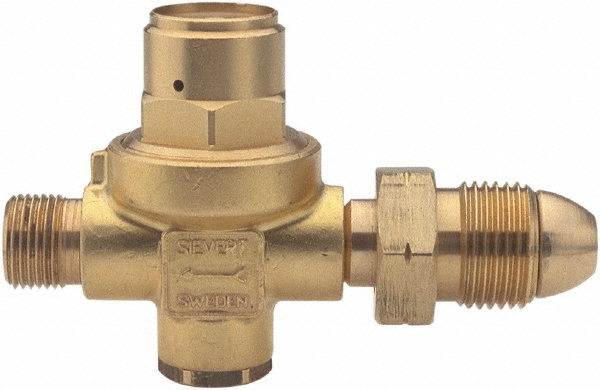 Sievert - 9/16 Male CGA Inlet Connection, Threaded Fitting, 28 Max psi ...