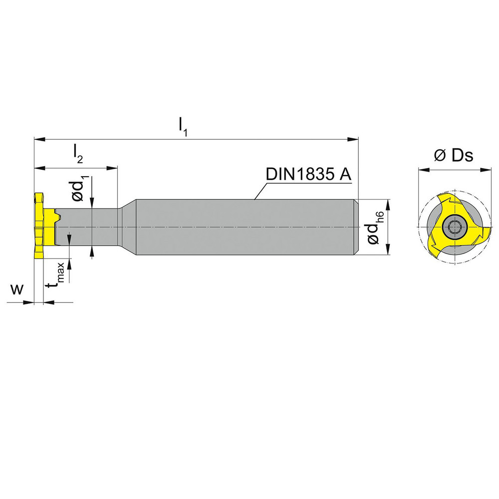 HORN - Replaceable Tip Milling Shanks: Shank Type: Cylindrical; Shank ...