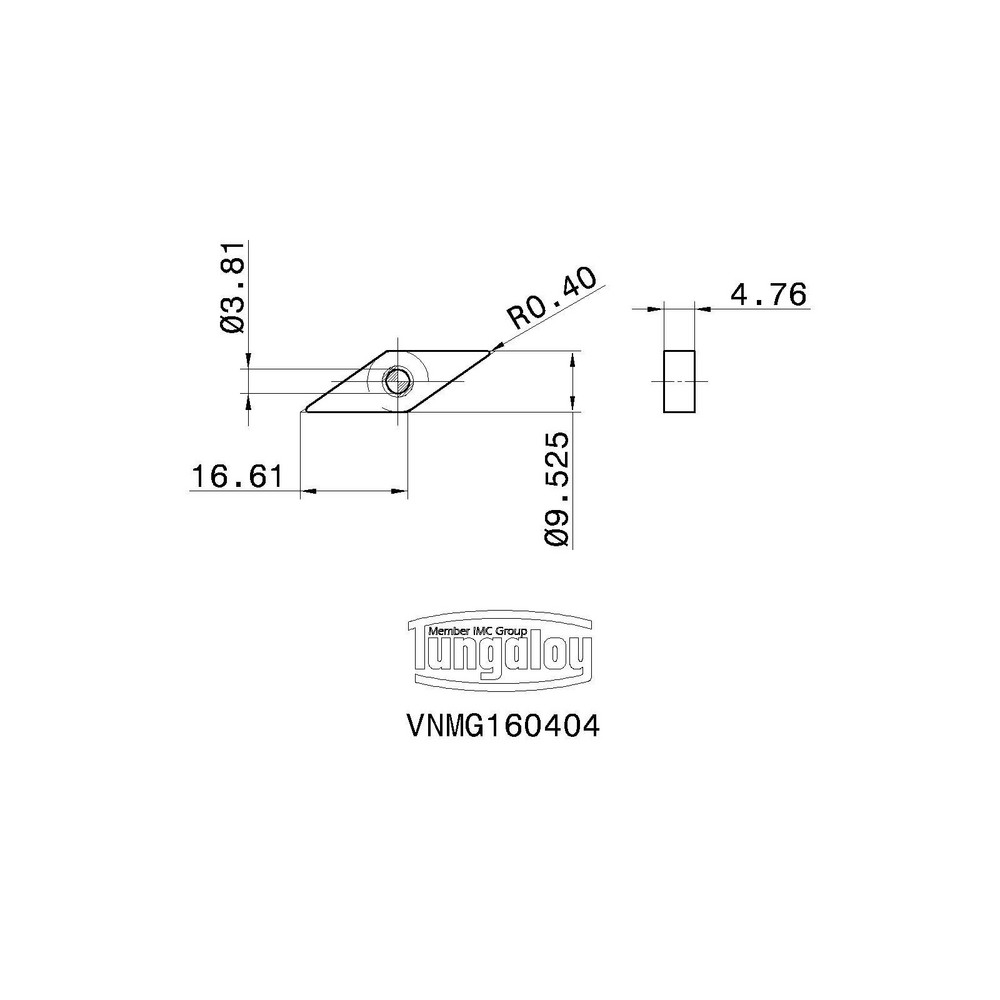 Tungaloy - Turning Insert: VNMG 331 T9215, Carbide | MSC Direct