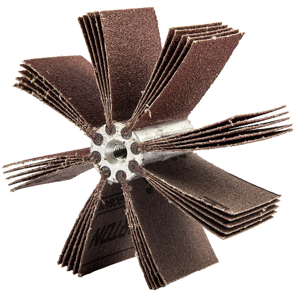 Norton - 3-3/4X1-1/2 80G 5PLY AO FLAP B BORE POLISHER | MSC Direct