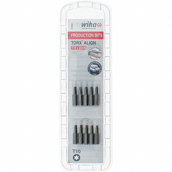 Wiha - 1/4" Drive T10 Torx Screwdriver Bit - 47453865 - MSC Industrial ...