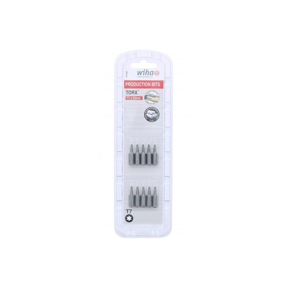 Wiha - 1/4" Drive T7 Torx® Screwdriver Bit | MSC Direct