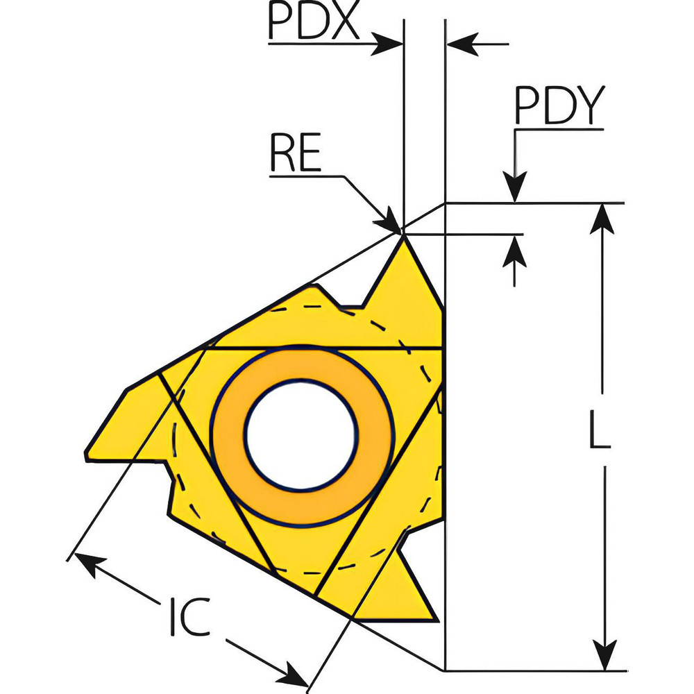 Vargus - Laydown Threading Insert: 3IRG55 VRX, Carbide | MSC Direct