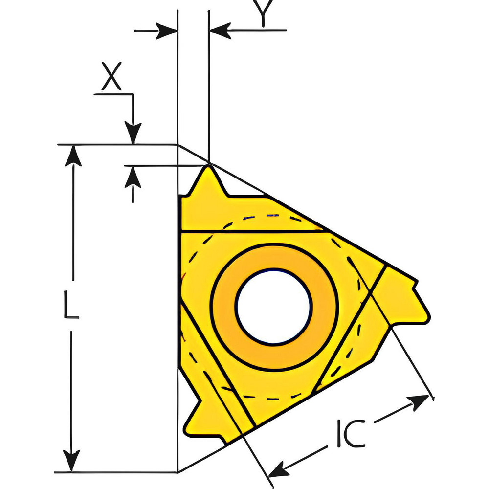 Vargus - Laydown Threading Insert: 3ER3.5ISO VM7, Carbide | MSC Direct