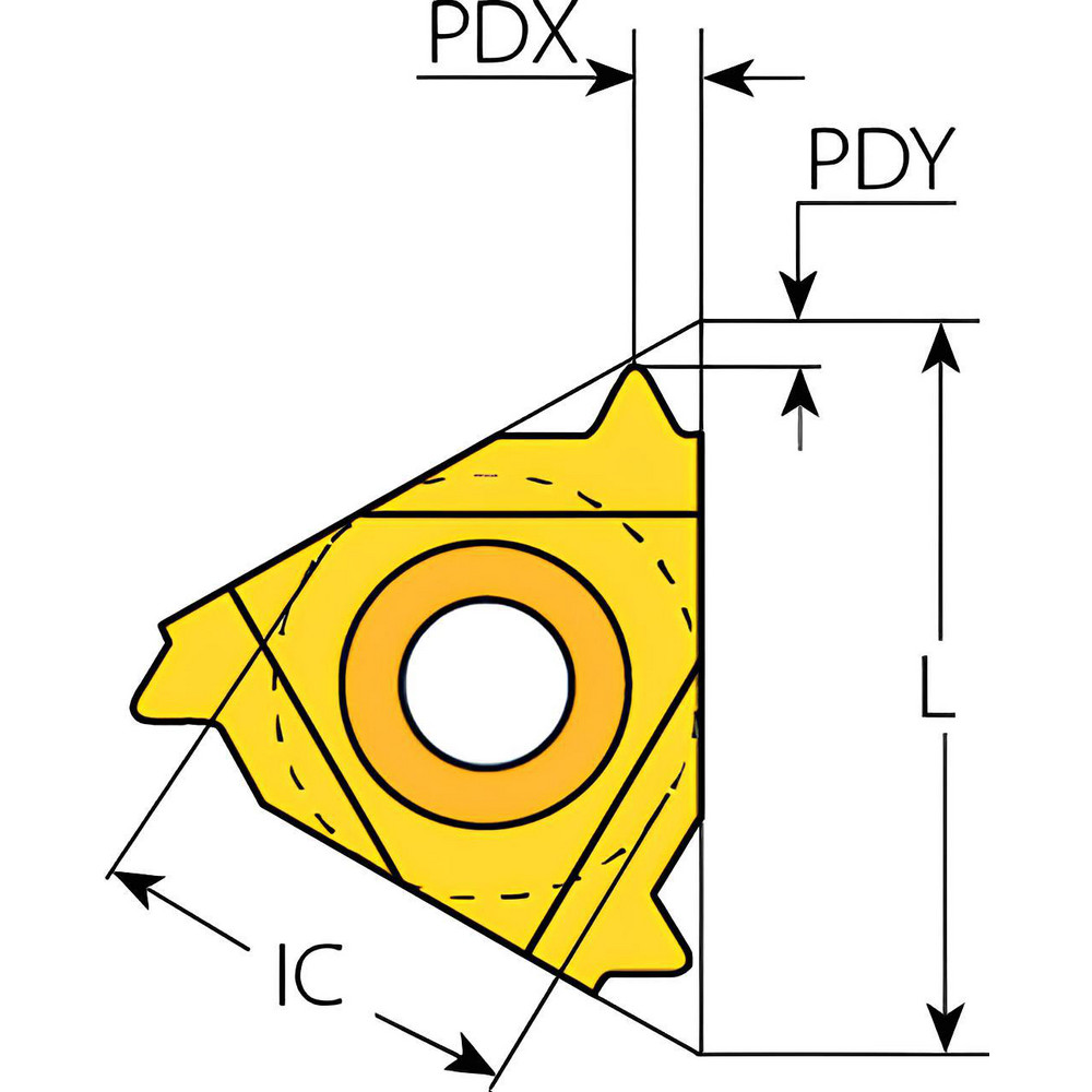 Vargus - Laydown Threading Insert: 3IR0.4ISO VM7, Carbide | MSC Direct