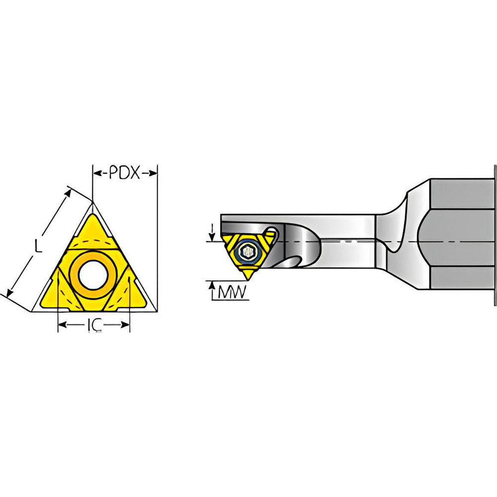 Vargus - Laydown Threading Insert: 5.0KUI12W VTX, Carbide | MSC Direct
