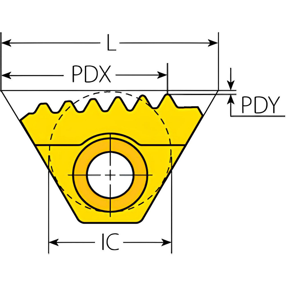 Vargus - Laydown Threading Insert: 4ER10APIRD6T VTX, Carbide | MSC Direct