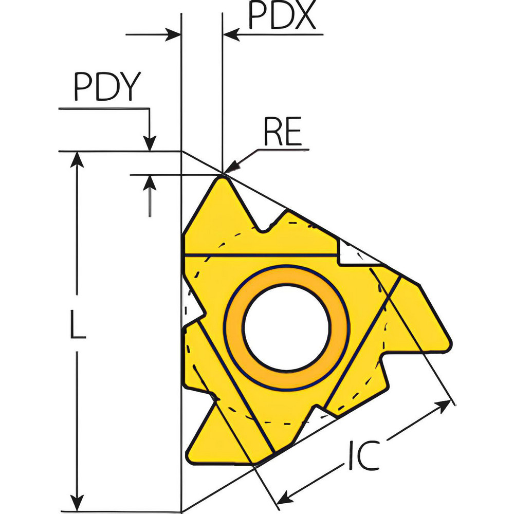 Vargus - Laydown Threading Insert: 4FERN60 VTX, Carbide | MSC Direct