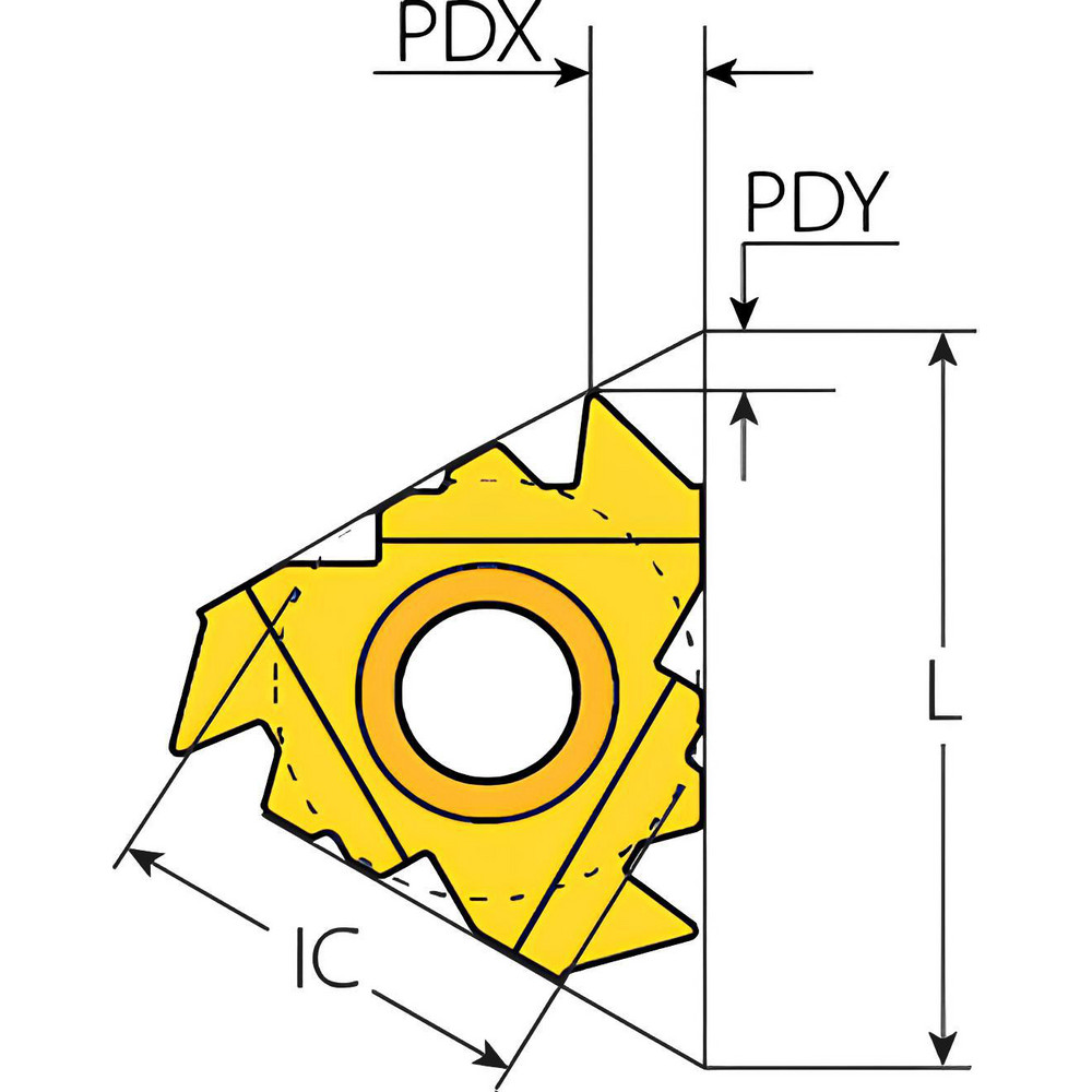 Vargus - Laydown Threading Insert: 4FIR6ABUT VRX, Carbide | MSC Direct