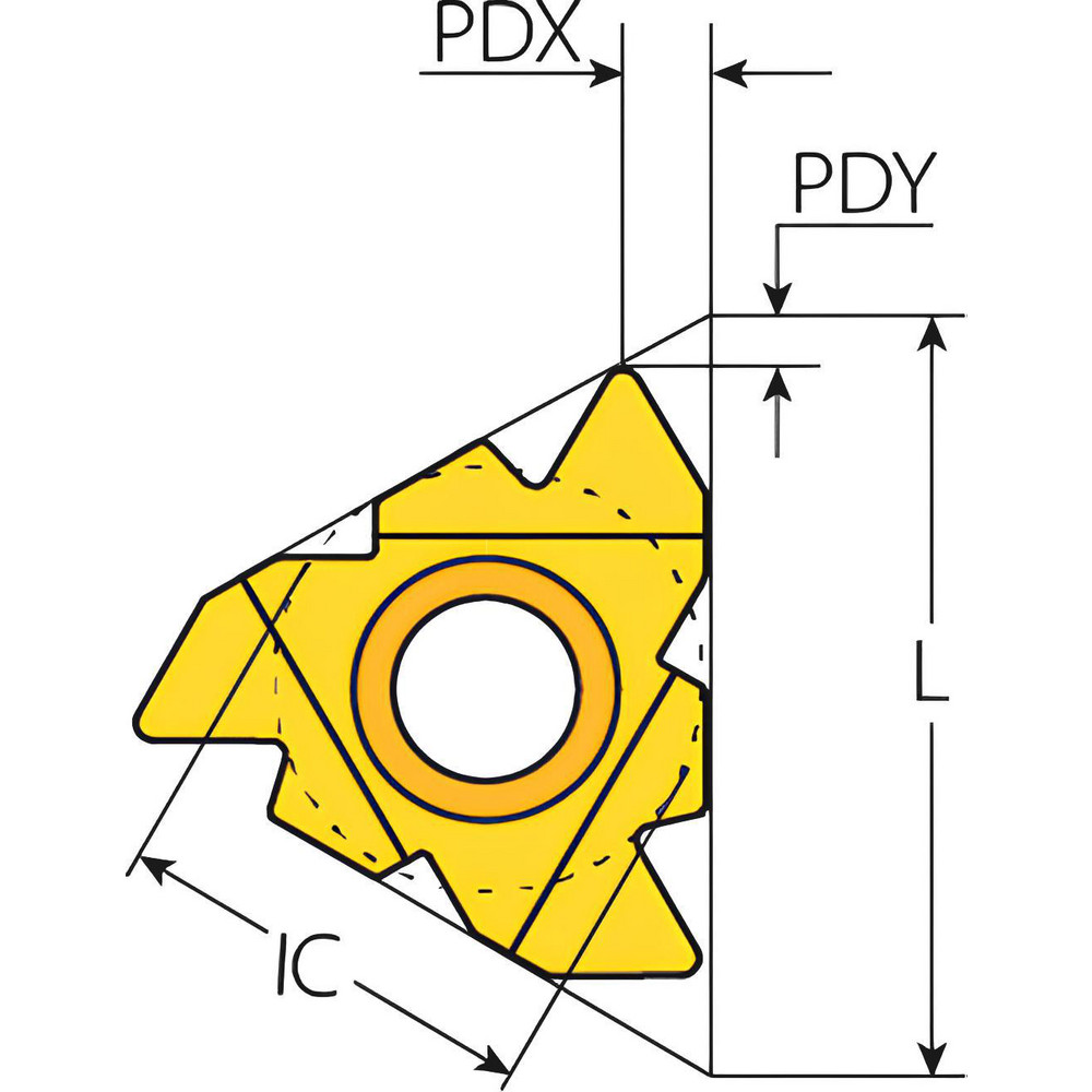 Vargus - Laydown Threading Insert: 4FIR5W VRX, Carbide | MSC Direct