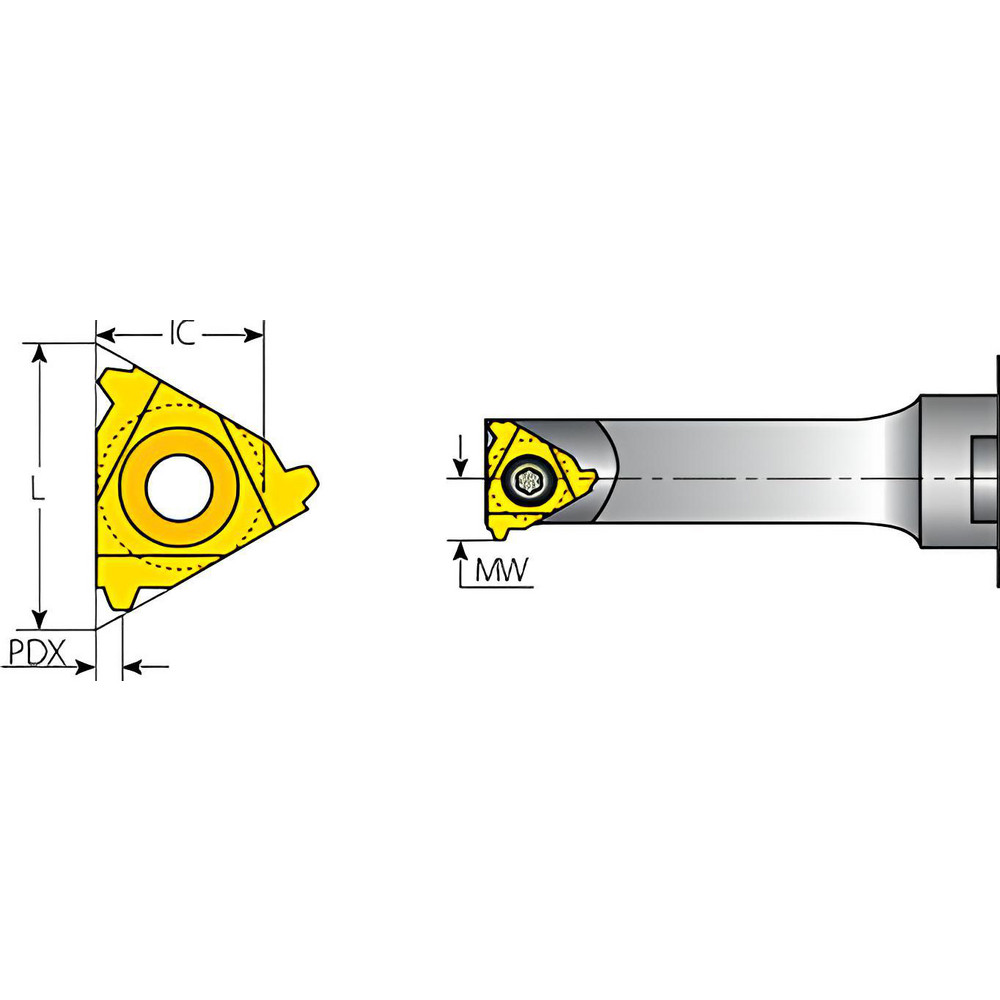 Vargus - Laydown Threading Insert: 5.0KIR1.5TR VBX, Carbide | MSC Direct