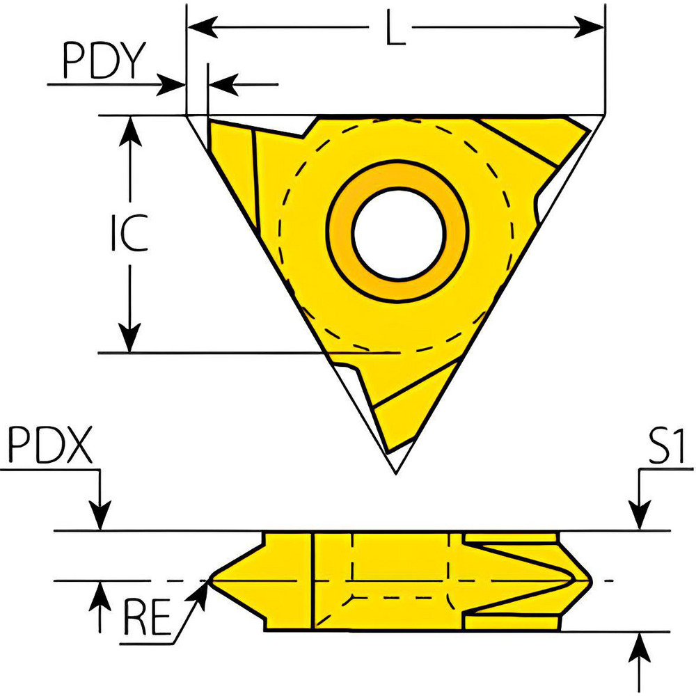 Vargus - Laydown Threading Insert: 5VER10.0ISO VKX, Carbide | MSC Direct