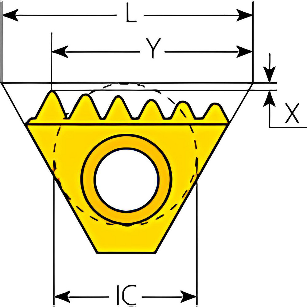 Vargus - Laydown Threading Insert: 4IR8APIRD3T VTX, Carbide | MSC Direct