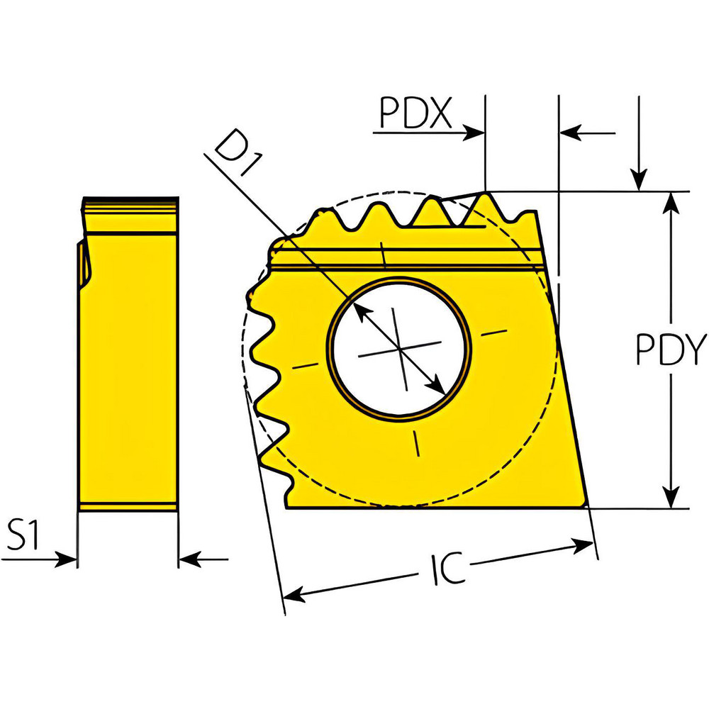 Vargus - Laydown Threading Insert: CNGA64ER10APIRDT5 VTX, Carbide | MSC ...