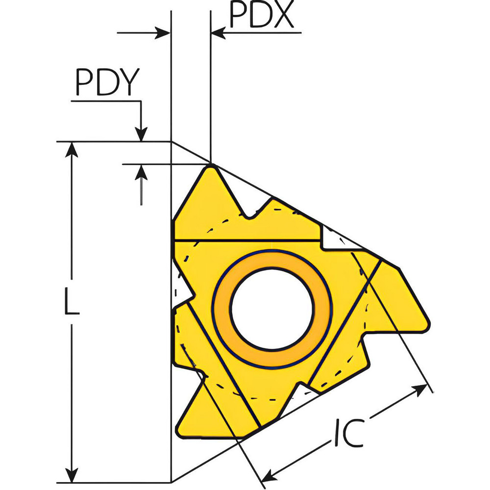 Vargus - Laydown Threading Insert: 4FER5.0ISO VRX, Carbide | MSC Direct