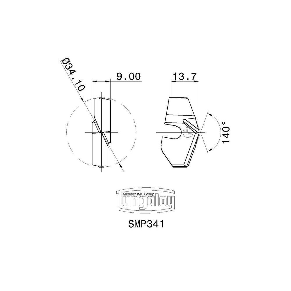 Tungaloy - Indexable Threading Toolholder: Internal, Left Hand, 15 x 15 ...