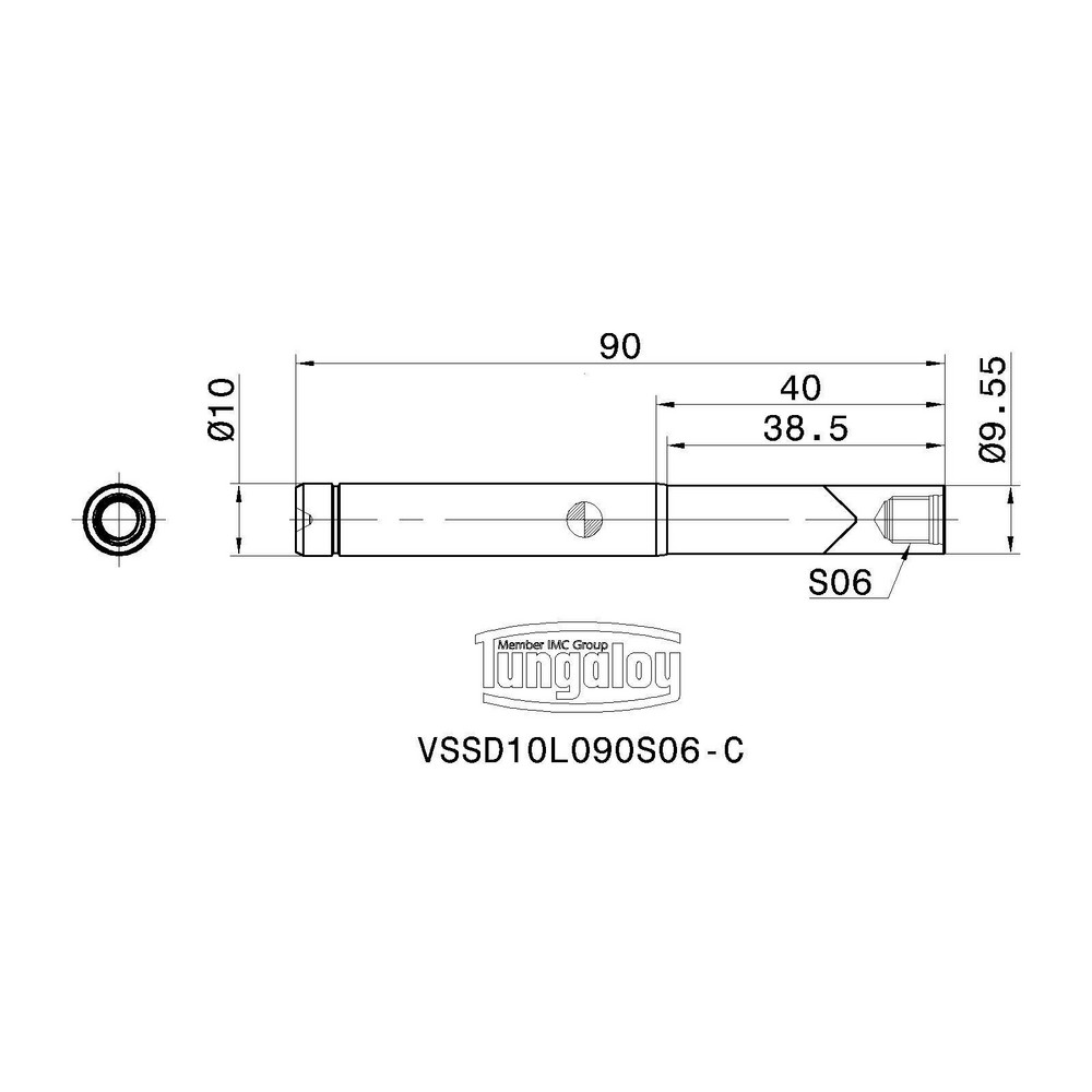 Tungaloy - Replaceable Tip Milling Shank: Series TungMeister, 40 mm ...