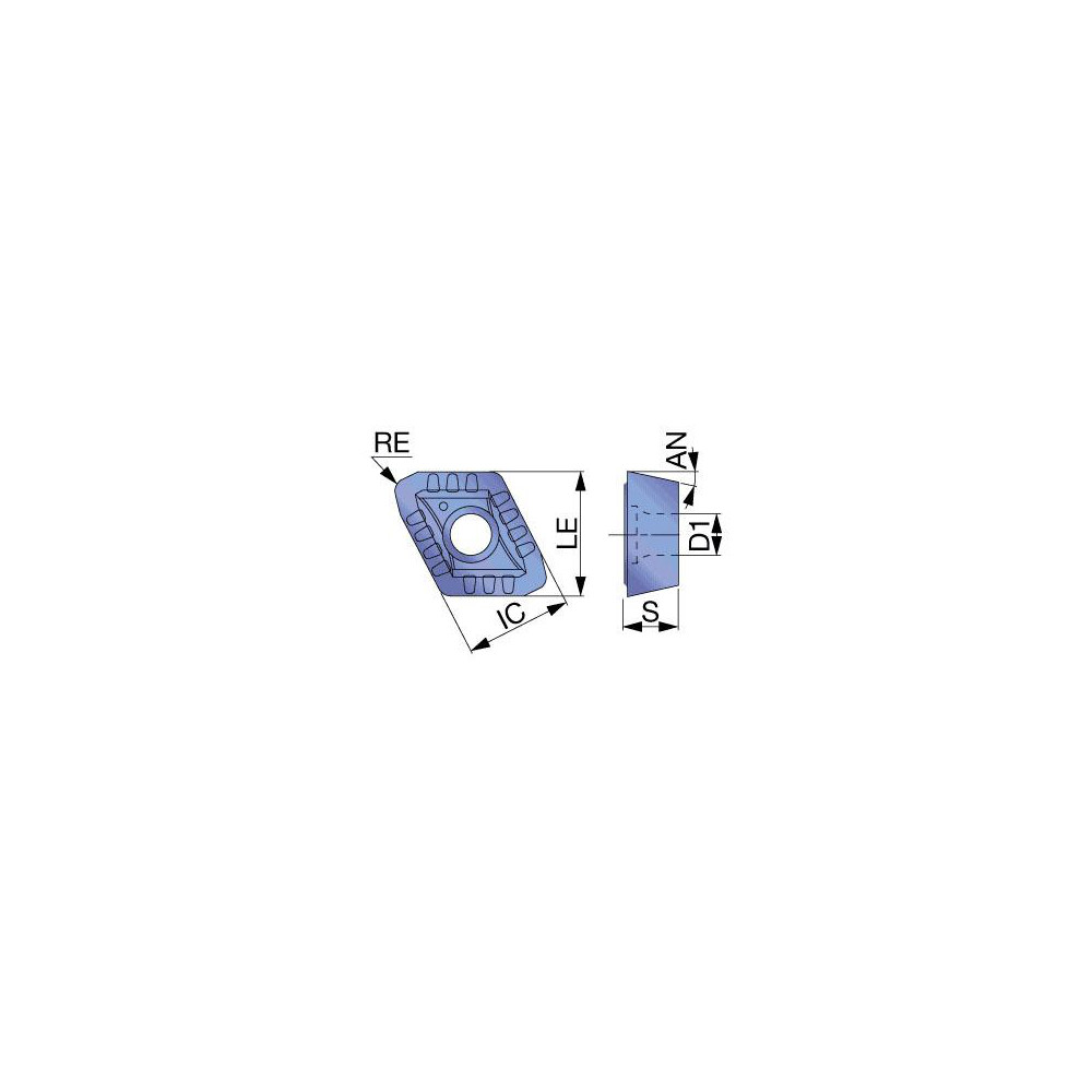 Tungaloy - Indexable Drill Insert: XPMT050204R-DS AH6030, Carbide | MSC ...