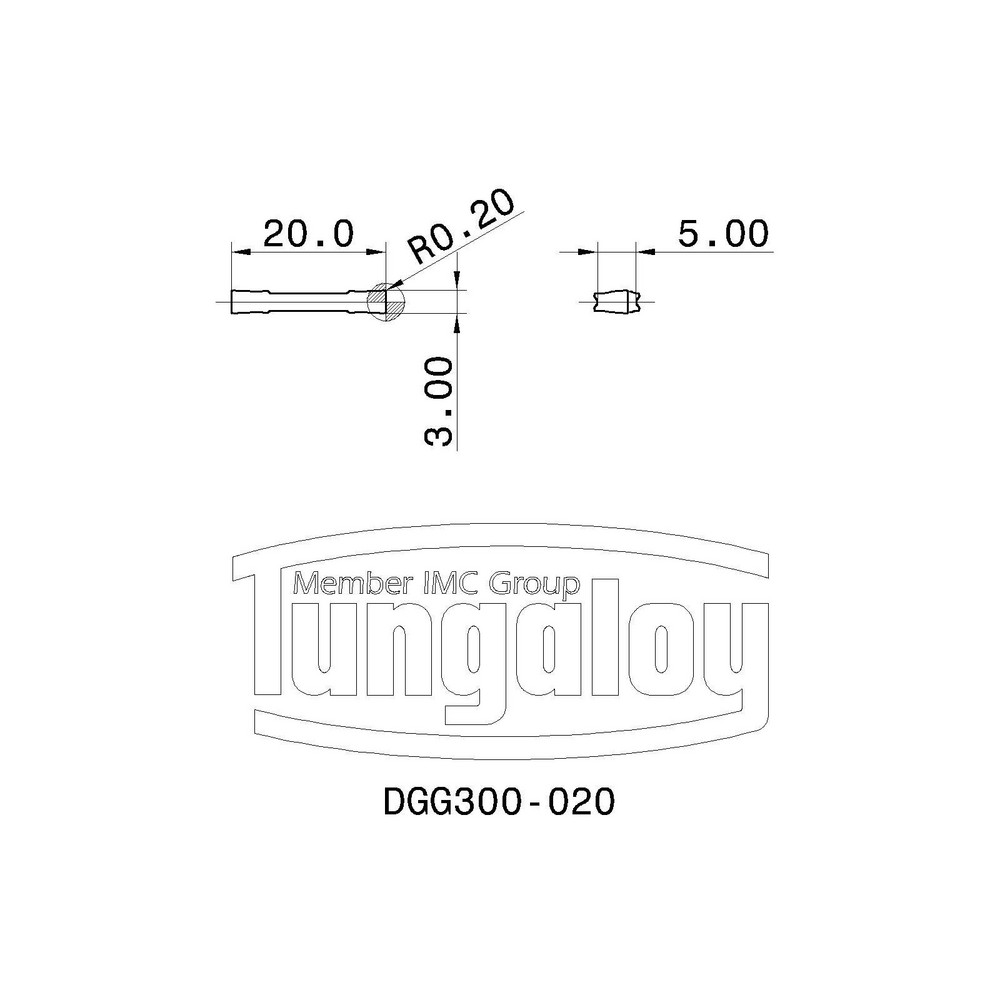 Tungaloy - Grooving Insert: DGG300-020 NS9530, Cermet | MSC Direct