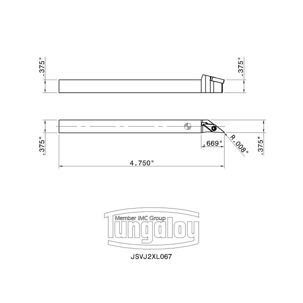 Tungaloy - Indexable Turning Toolholder: JSVJ2XL067, Screw | MSC Direct