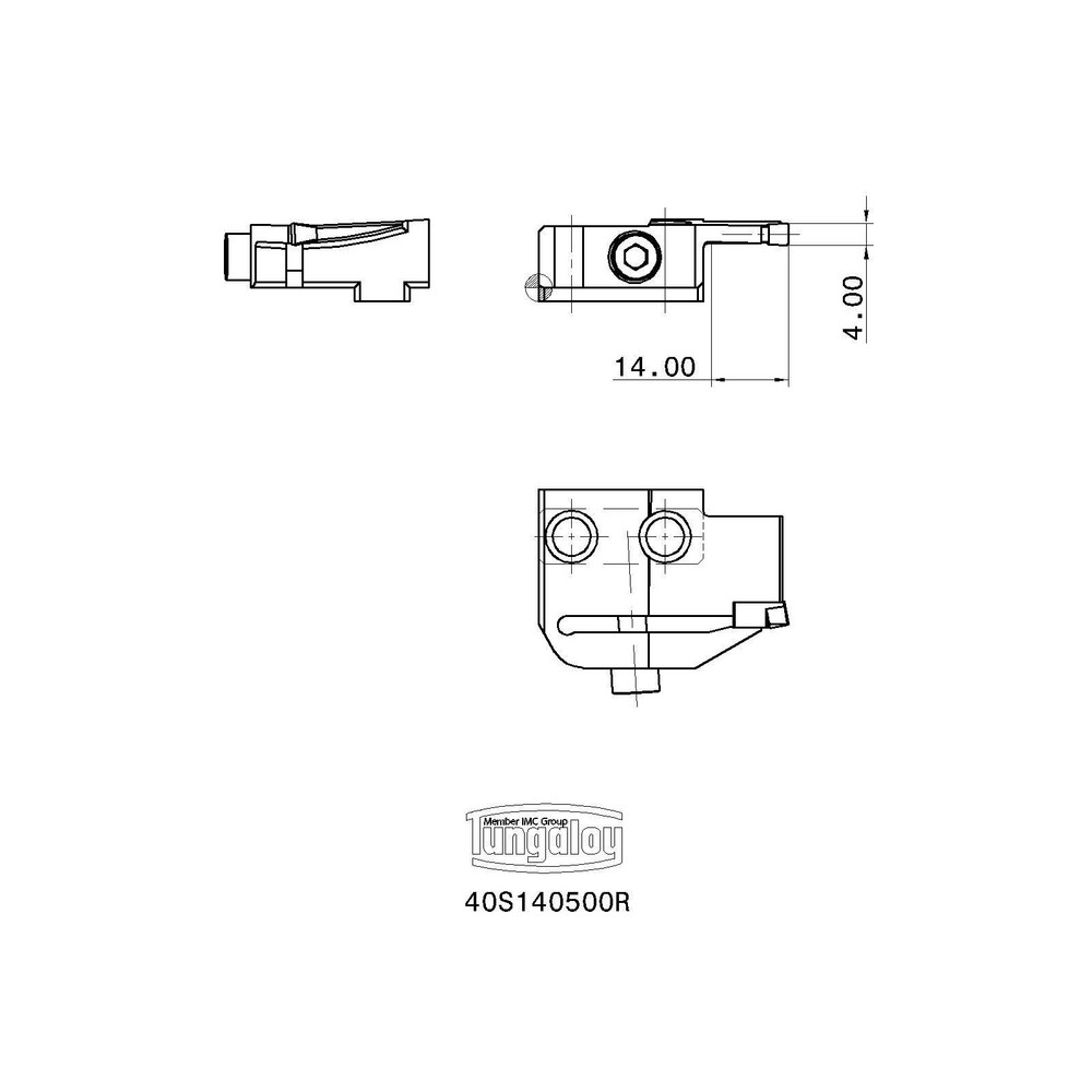 Tungaloy - Indexable Boring Bar: E10-SYQBR2-D14, 0.8750" Min Bore ...