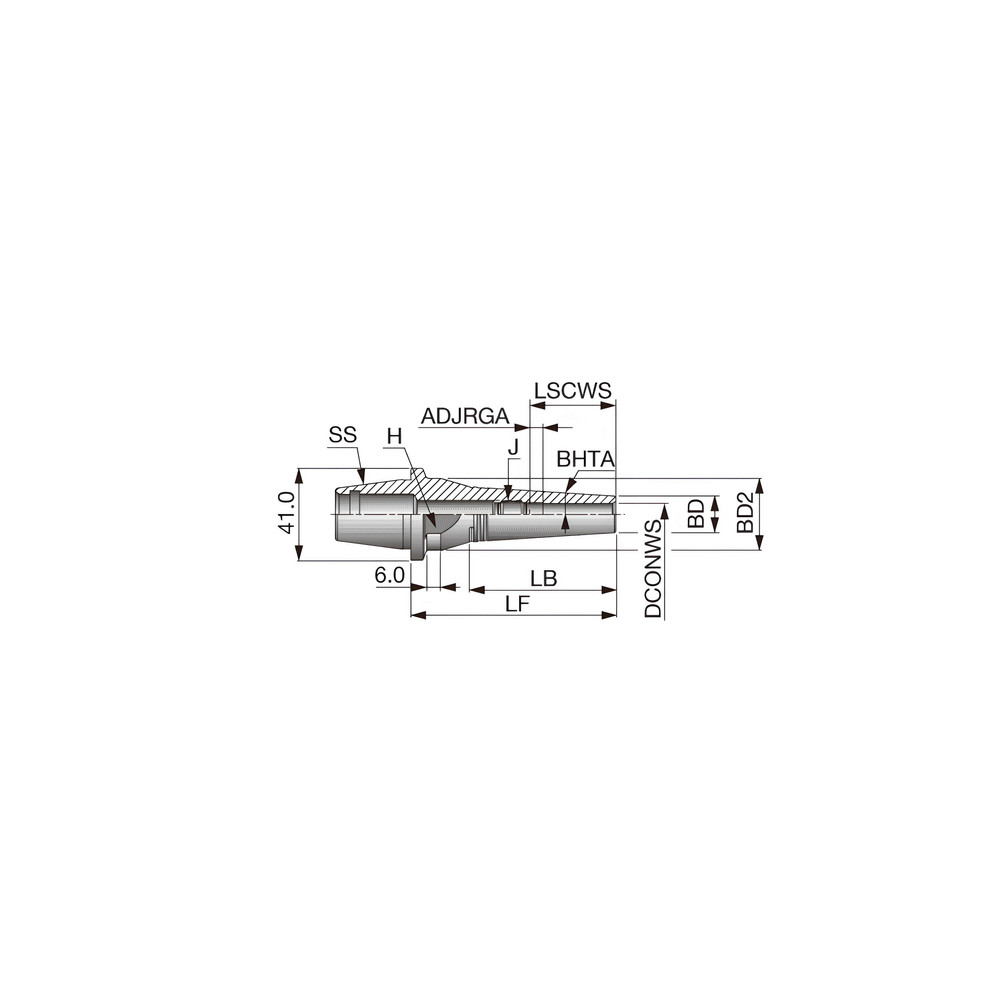 Tungaloy - Shrink-Fit Tool Holder & Adapter: M14 Modular Connection ...