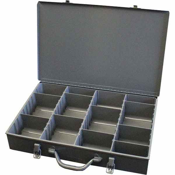Durham - Adjustable Compartment Gray Small Parts Compartment Box ...