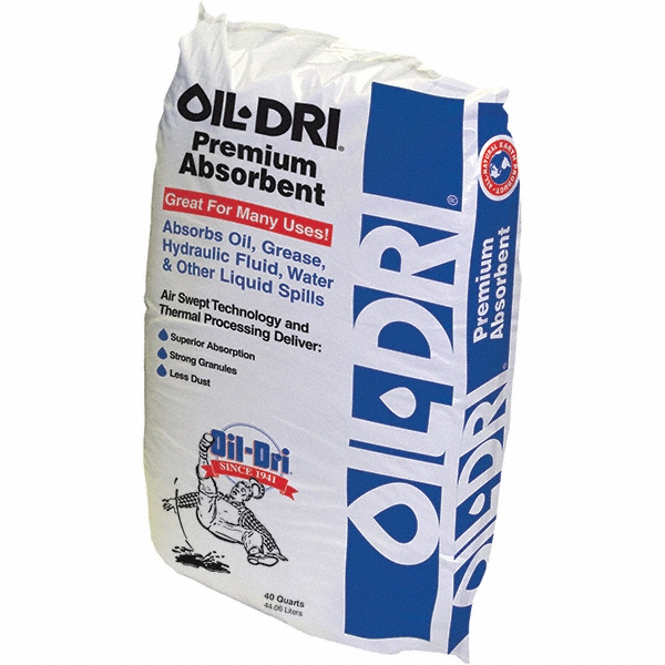 Oil-Dri™ - Absorbent: 40 qt Bag, Granular Powder, Universal | MSC Direct