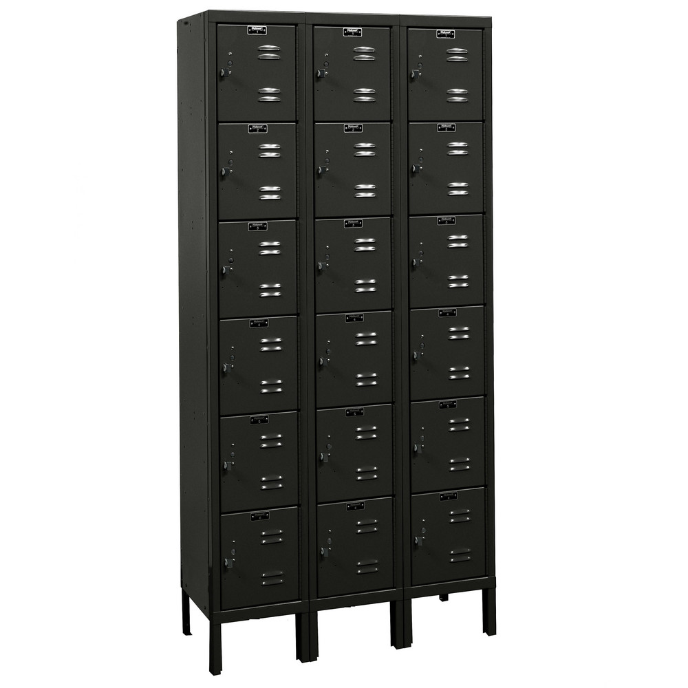 Hallowell - 3-Wide Locker: 12" Wide, 15" Deep, 78" High, Padlock | MSC ...