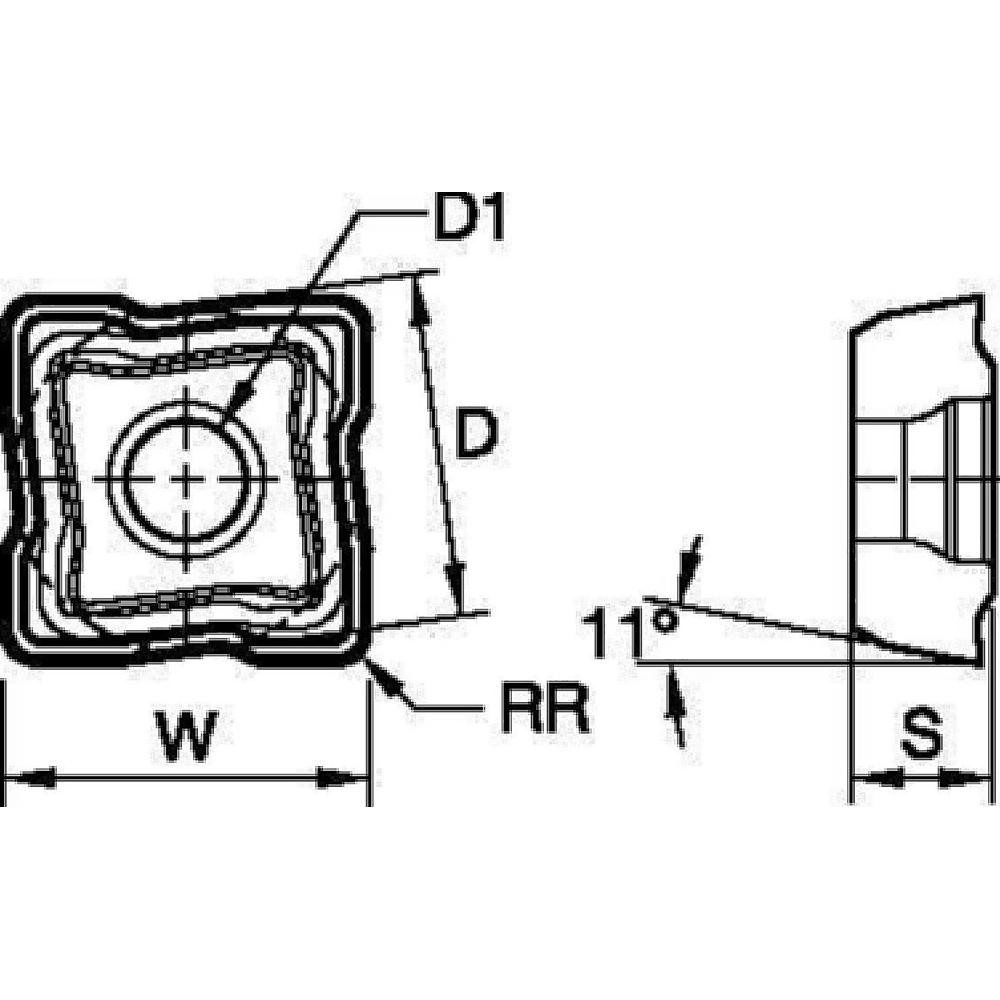Widia - Indexable Drill Insert: TCF080308DPV34, Carbide | MSC Direct