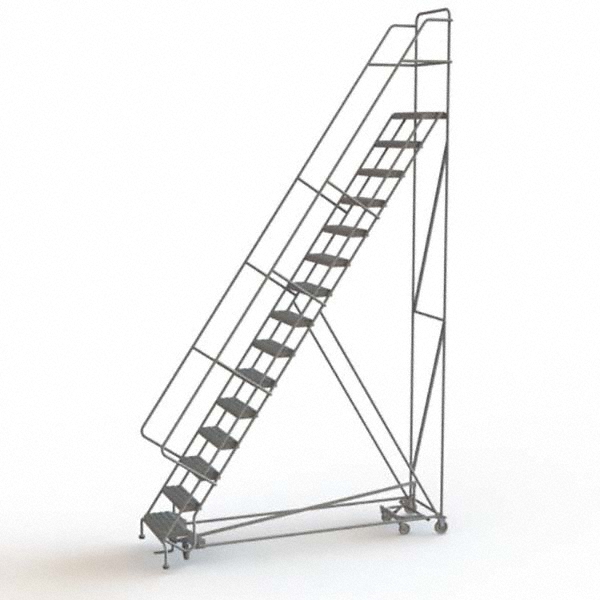TRI-ARC - Steel Rolling Ladder: 450 lb Capacity, 15 Step | MSC Direct