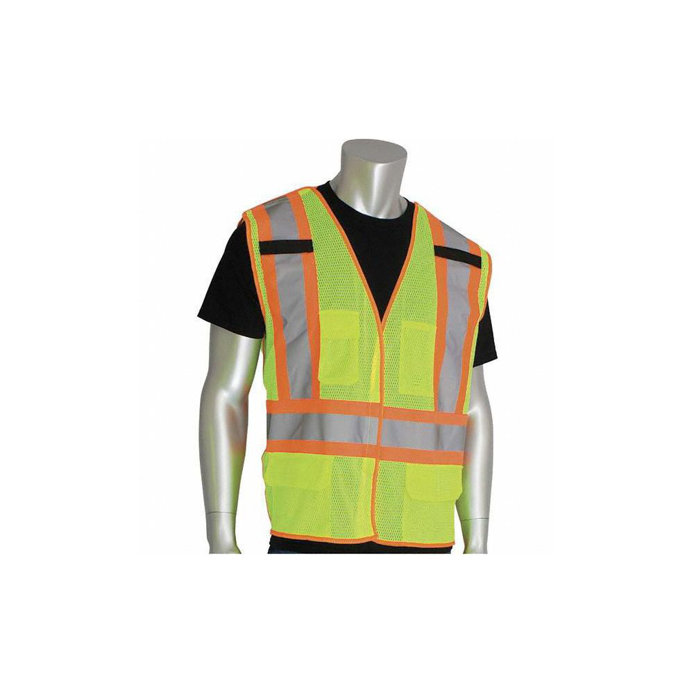PIP - High Visibility Vest: 2X-Large, Breakaway Vest, ANSI Class 2 ...