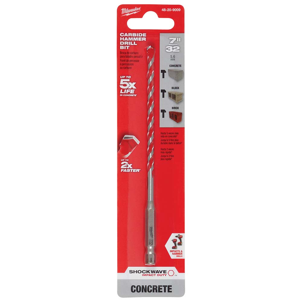 Milwaukee Tool Rotary Drill Hammer Drill Bits Drill Bit Size Inch