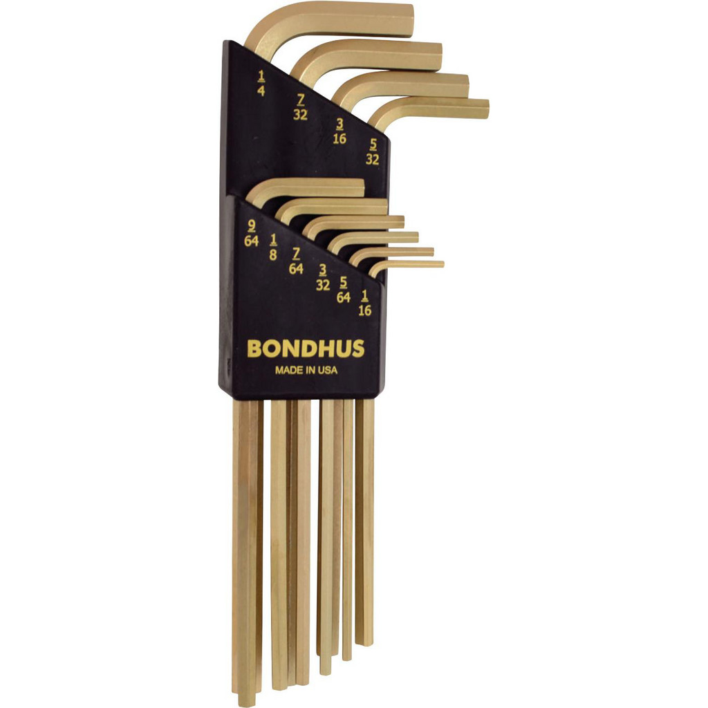 Bondhus - Hex Key Sets: Tool Type: Hex Tip Hex Key L-Wrench Set, With ...