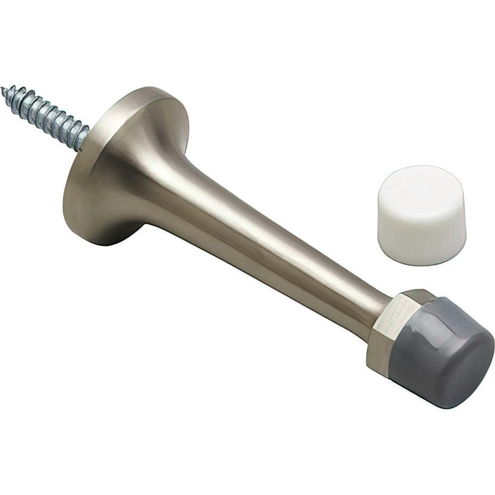 Onward - Stops: Solid Door Stop, Satin Nickel, Metal, 3 | MSC Direct