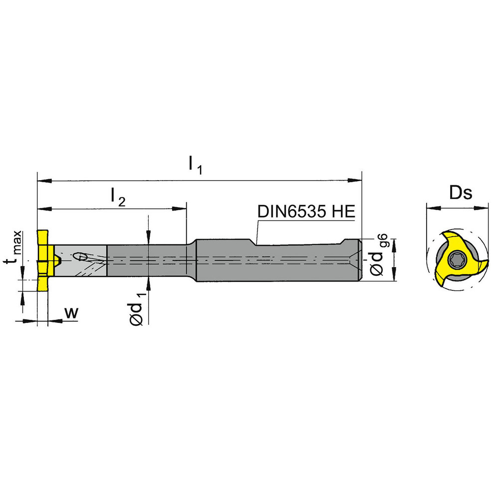 HORN - Replaceable Tip Milling Shanks: Shank Type: Cylindrical; Shank ...