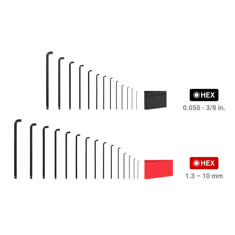 Tekton - Hex Key Sets: Tool Type: Hex Key Set; Handle Type: L-Wrench ...
