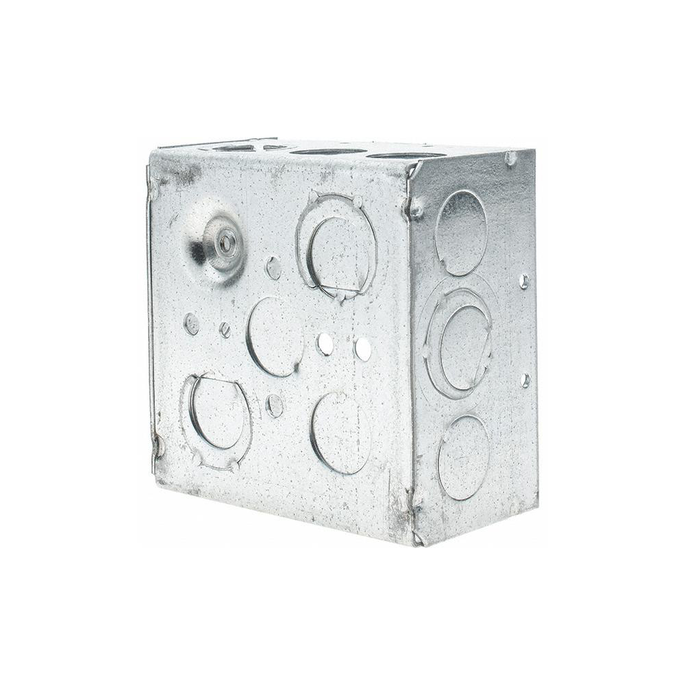 Thomas & Betts - Electrical Junction Box: Steel, Square, 4" OAH, 4" OAW ...