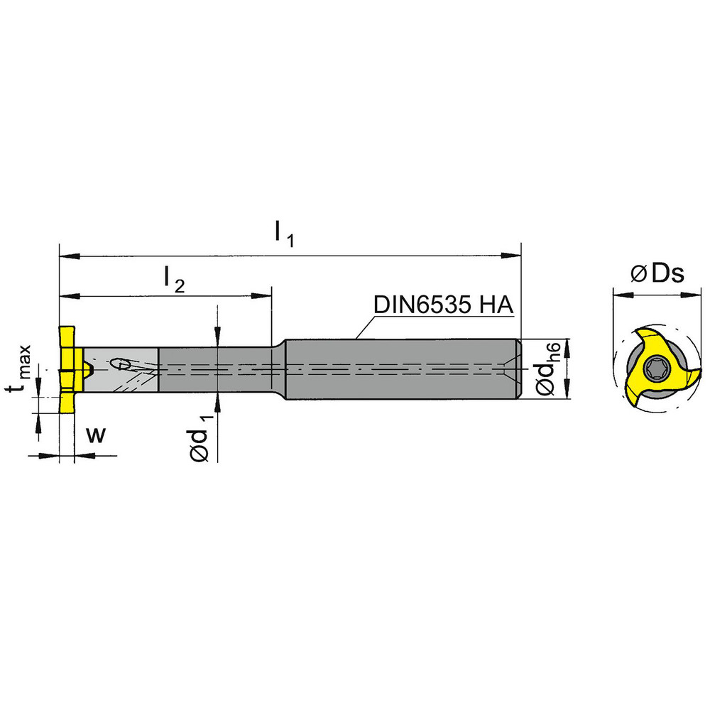 HORN - Replaceable Tip Milling Shanks: Shank Type: Cylindrical; Shank ...